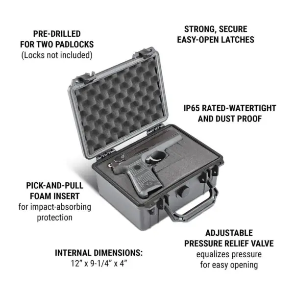 APACHE 2800 Weatherproof Protective Case, Medium, Black - Blackstone Armory